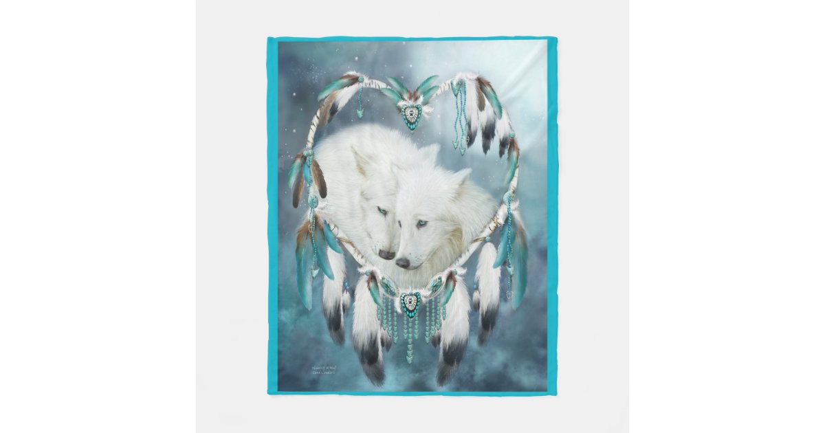 Heart Of A Wolf Art Fleece Blanket | Zazzle