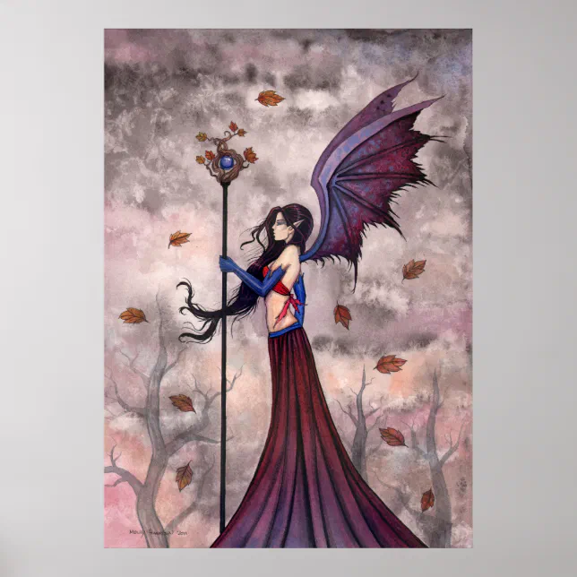 Heart of Autumn Gothic Fairy Vampire Poster | Zazzle