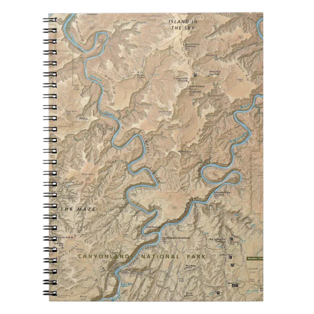 Heart of Canyonlands (Utah) map notebook | Zazzle