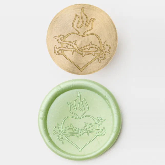 heart of jesus wax seal stamp | Zazzle