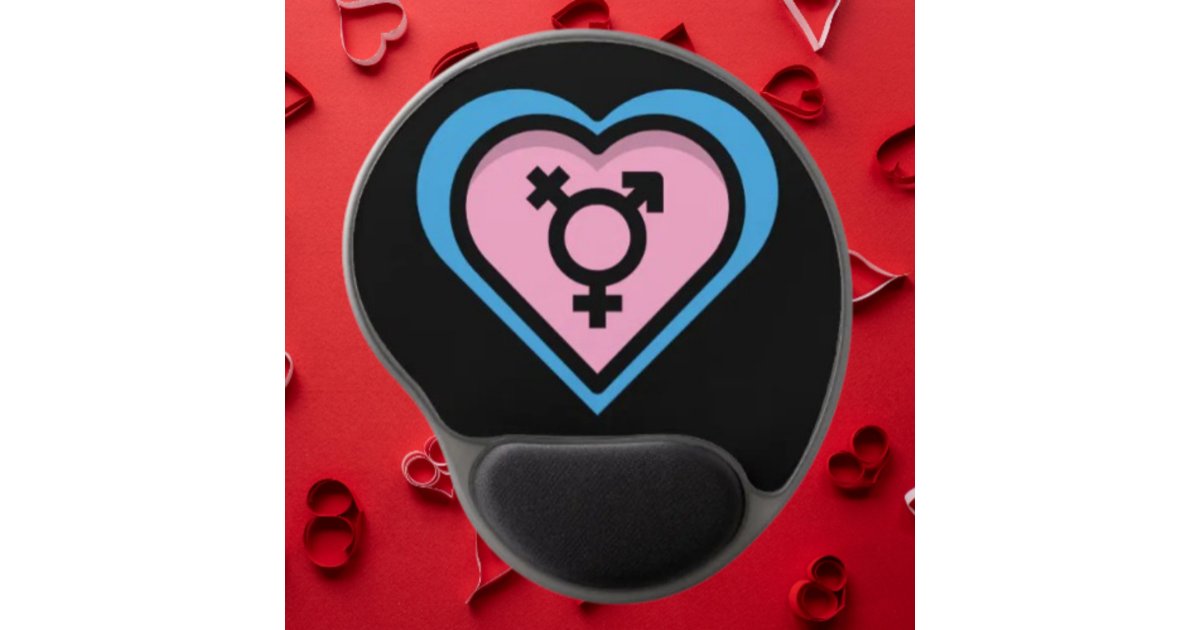 Heart of Trans Pride Gel Mousepad | Zazzle