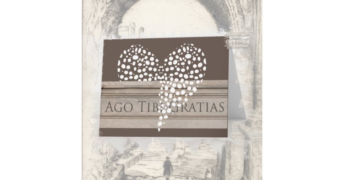 Heart on Latin Thank You Card | Zazzle