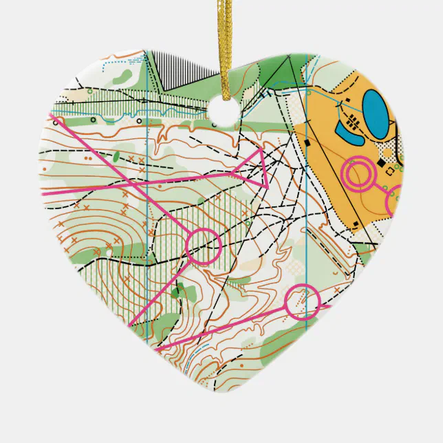 Heart Ornament - orienteering map | Zazzle