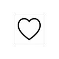Heart Outline Rubber Stamp | Zazzle