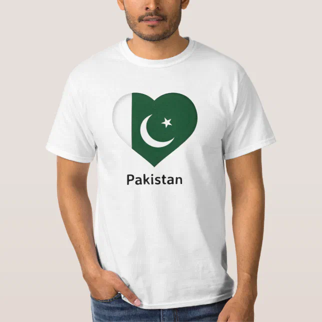 Heart - Pakistan Flag T-Shirt | Zazzle