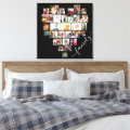 Heart Photo Collage 29 Picture Family Script Canvas Print | Zazzle