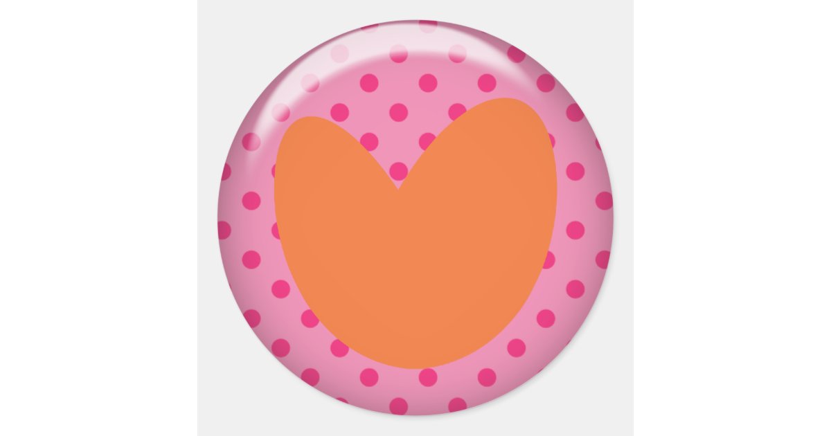 Heart- Polka dots Sticker | Zazzle