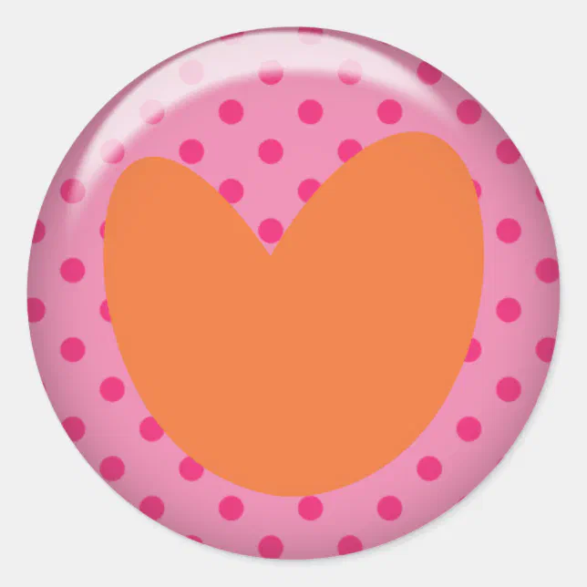 Heart- Polka dots Sticker | Zazzle
