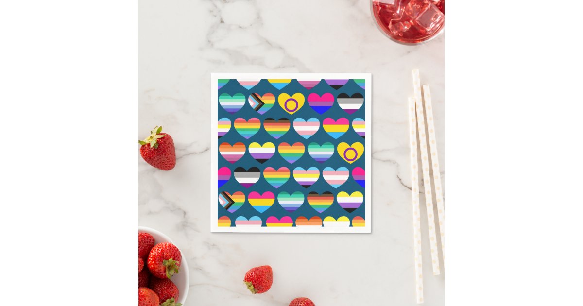 Heart Pride Flags Napkins | Zazzle