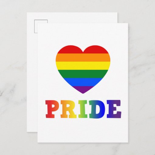 Heart Pride Postcard | Zazzle