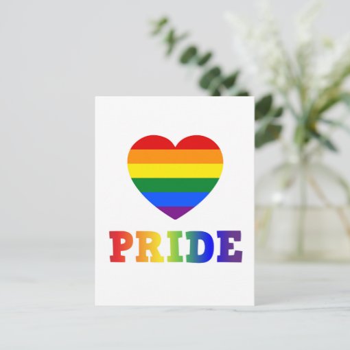 Heart Pride Postcard | Zazzle