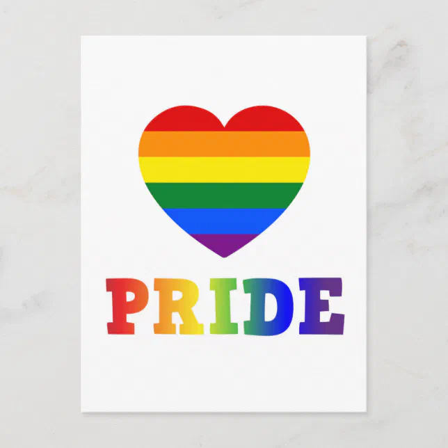 Heart Pride Postcard | Zazzle