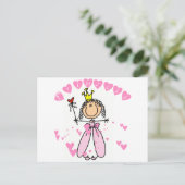 Heart Princess Stick Figure Tshirts and Gifts Postcard | Zazzle