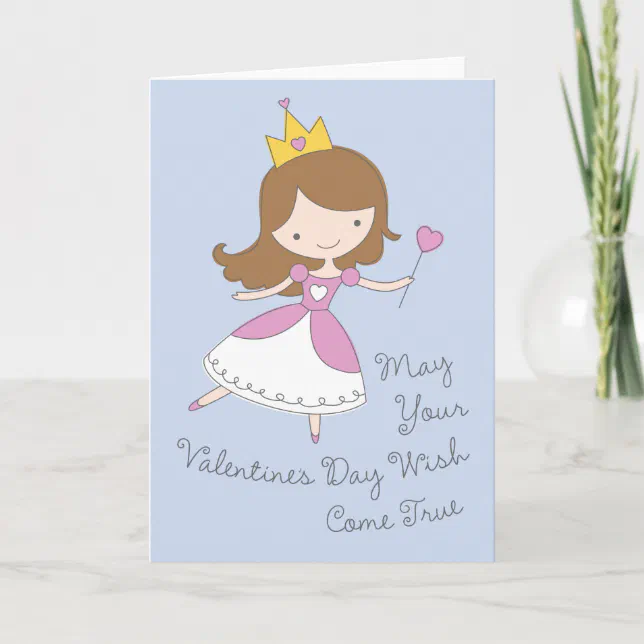 Heart Princess Valentine's Day Card | Zazzle
