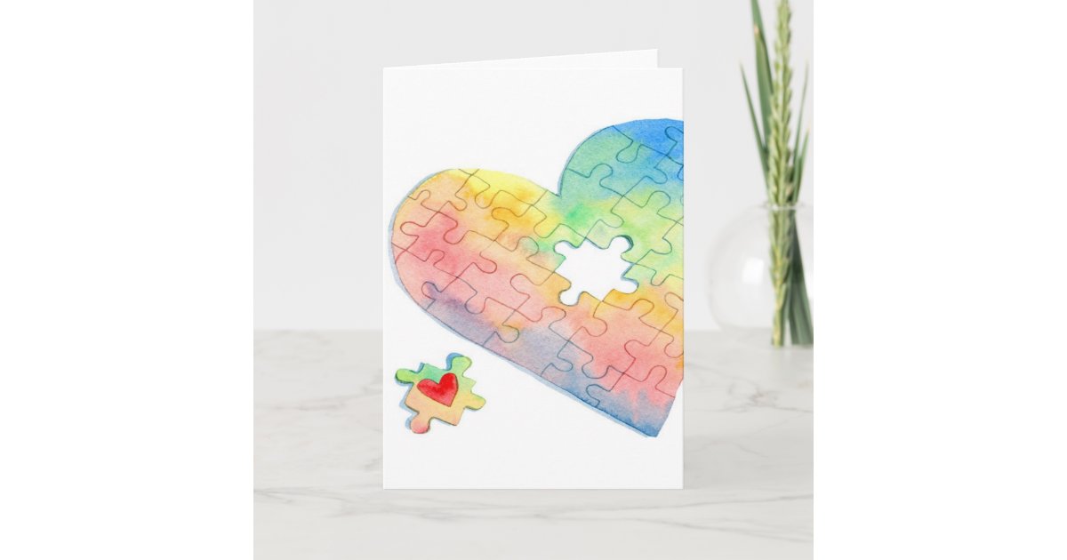 Heart Puzzle - Greeting Card | Zazzle