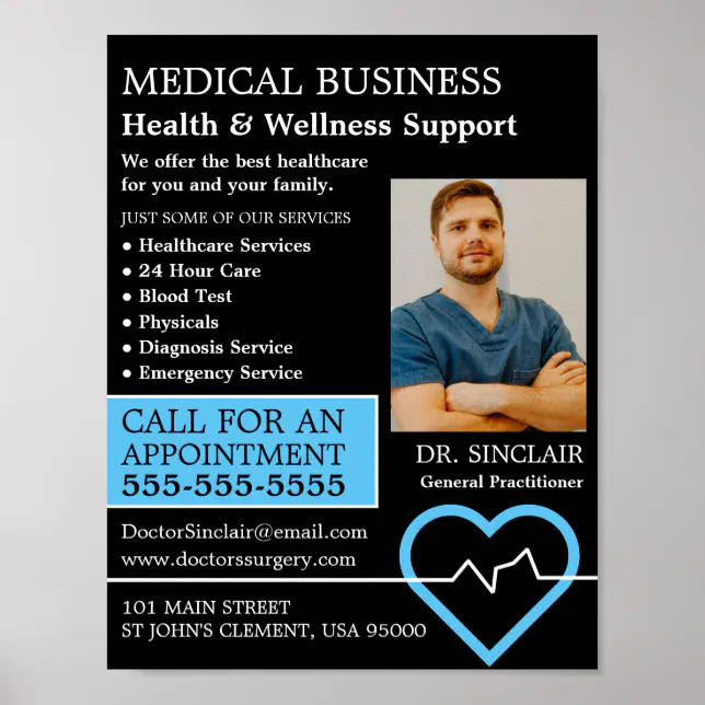 Heart Rate Monitor, General Practitioner, Nurse Poster | Zazzle