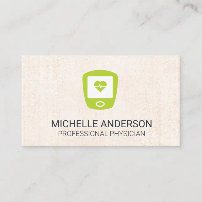 Heart Rate Monitor | Texture Background Business Card | Zazzle