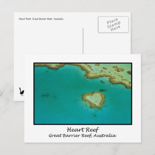 Heart Reef, Great Barrier Reef, Australia Postcard | Zazzle