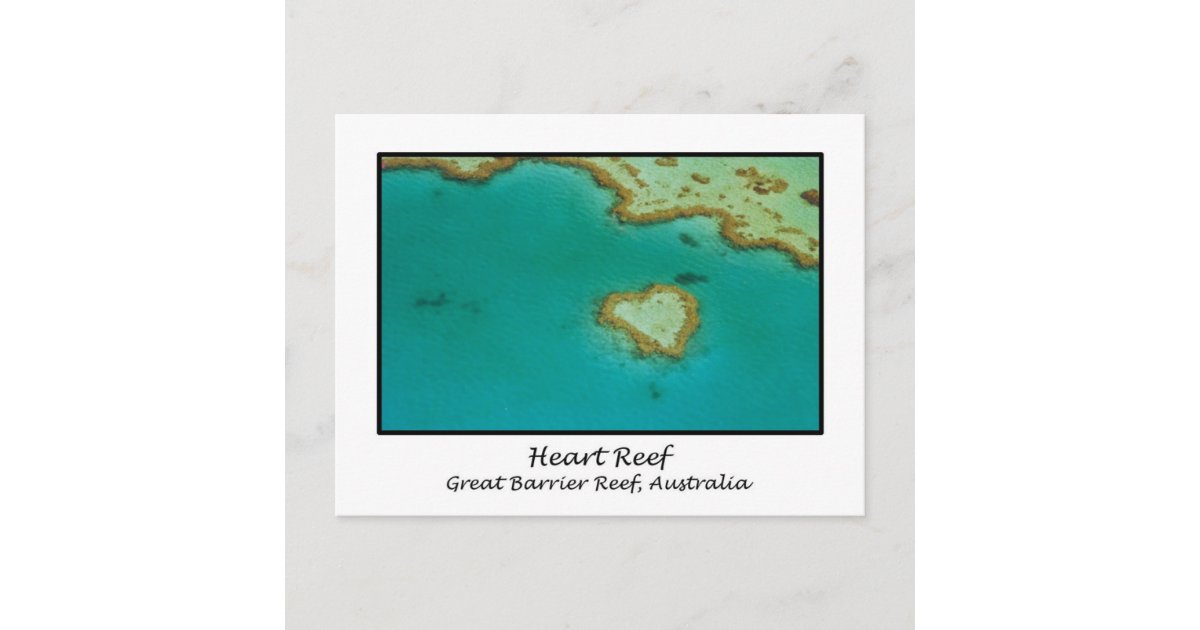 Heart Reef, Great Barrier Reef, Australia Postcard | Zazzle