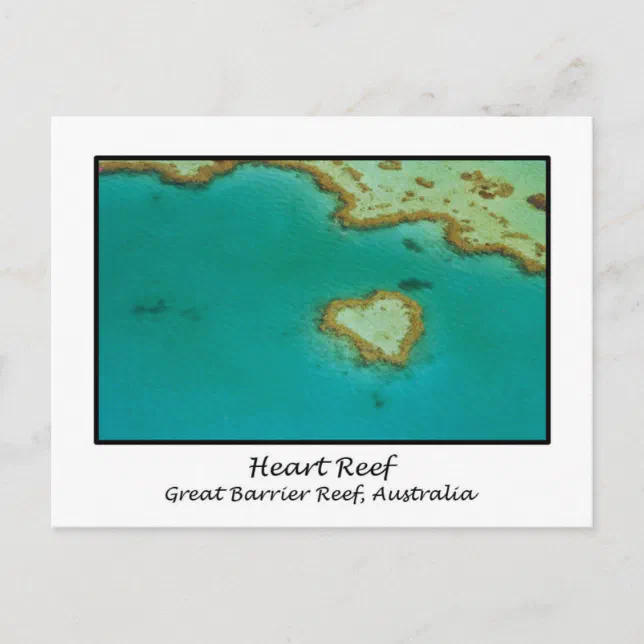 Heart Reef, Great Barrier Reef, Australia Postcard | Zazzle