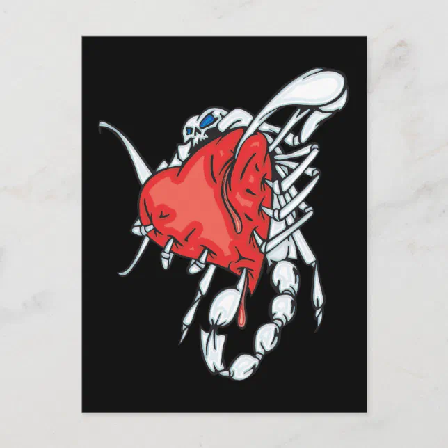 Heart Scorpion Postcard | Zazzle