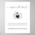 Heart Script Capture the Love Camera Wedding Sign | Zazzle