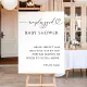 Heart Script Minimalist Unplugged Baby Shower Sign | Zazzle