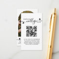 Heart Script QR Code College Fund Arch Photo Grad Enclosure Card | Zazzle