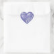 Heart Scroll Lavender Blue w White Heart Sticker | Zazzle