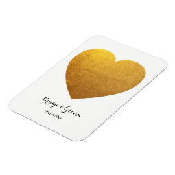 Heart Shape Photo Personalized Wedding Anniversary Magnet | Zazzle