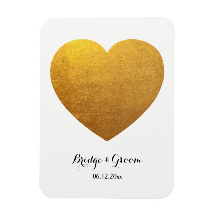 Heart Shape Photo Personalized Wedding Anniversary Magnet | Zazzle