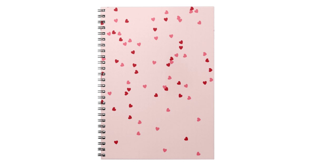 heart shape pink and red heart notebook | Zazzle