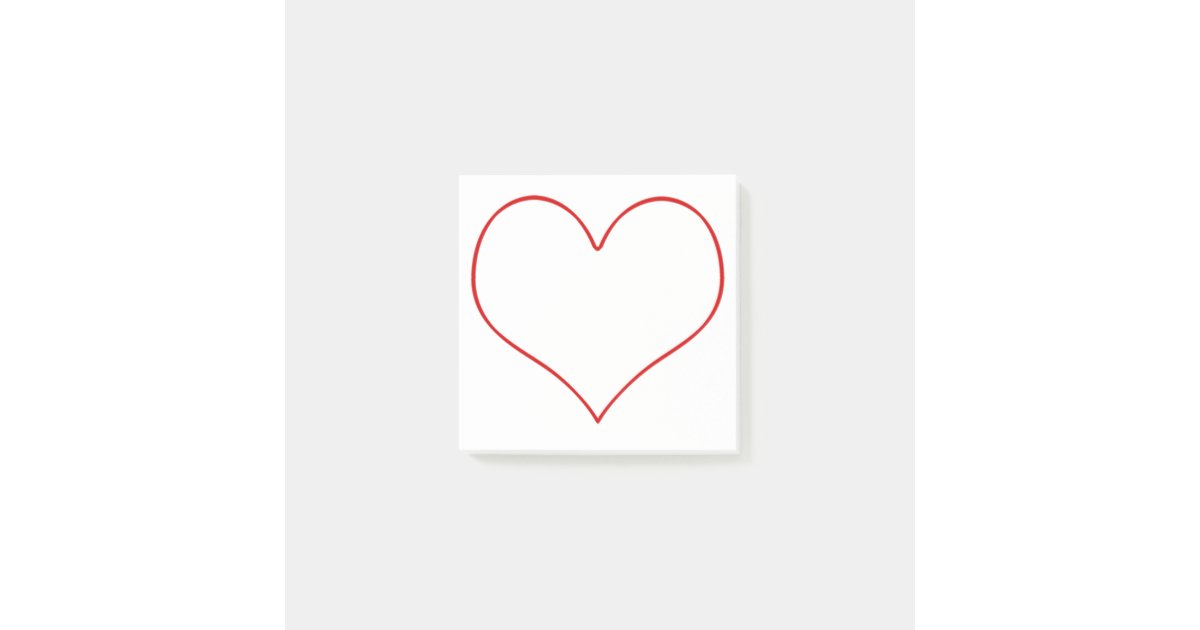 Heart Shape Post-it Notes | Zazzle