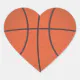 Heart shaped basketball sticker | Zazzle