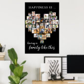 Heart Shaped Collage Happiness is Family like This Poster | Zazzle