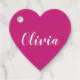 Heart shaped name favor tag | Zazzle