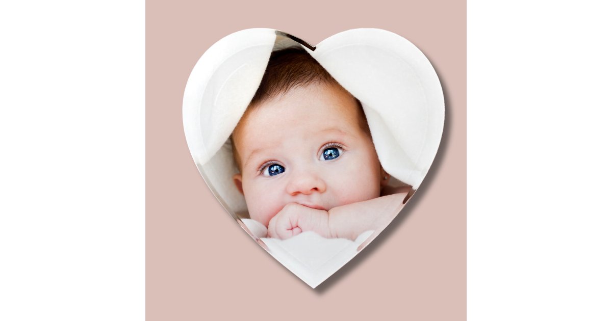 Heart Shaped Personalized Photo Paperweight | Zazzle