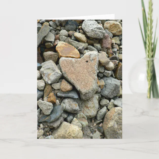 Heart Shaped Rock Card | Zazzle