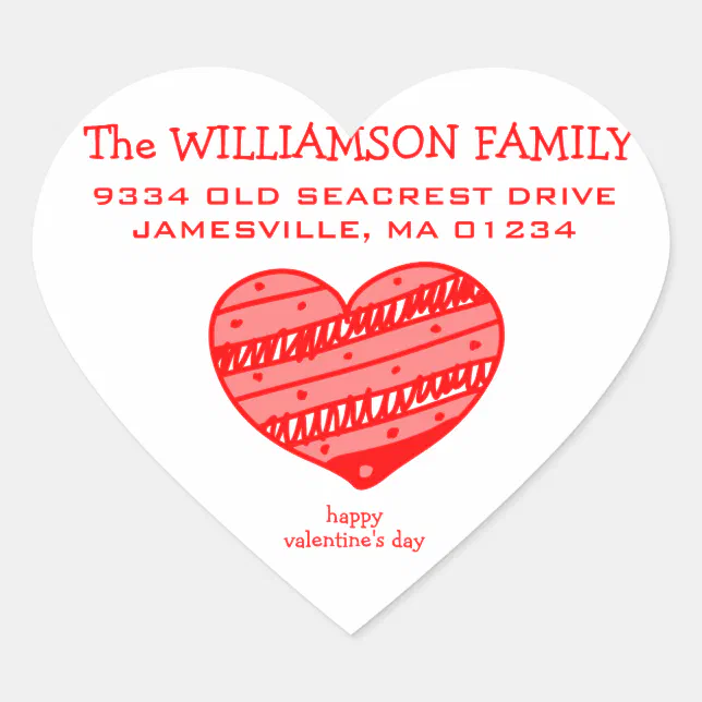 Heart-Shaped Valentine Return Address Labels | Zazzle