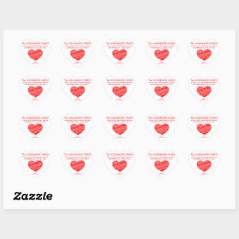 Heart-Shaped Valentine Return Address Labels | Zazzle