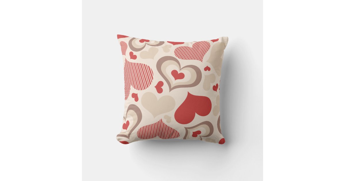 Heart Shapes American Mojo Pillow | Zazzle