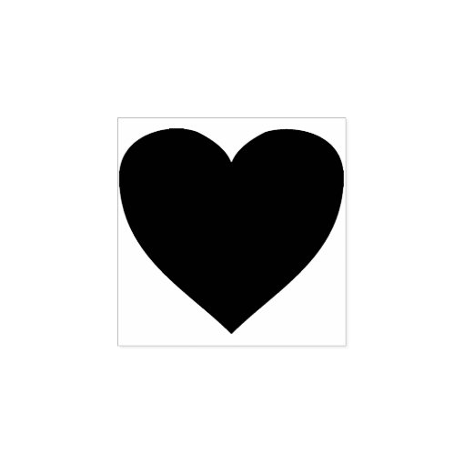 heart silhouette art stamp | Zazzle