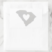 Heart South Carolina state silhouette Rectangular Sticker | Zazzle