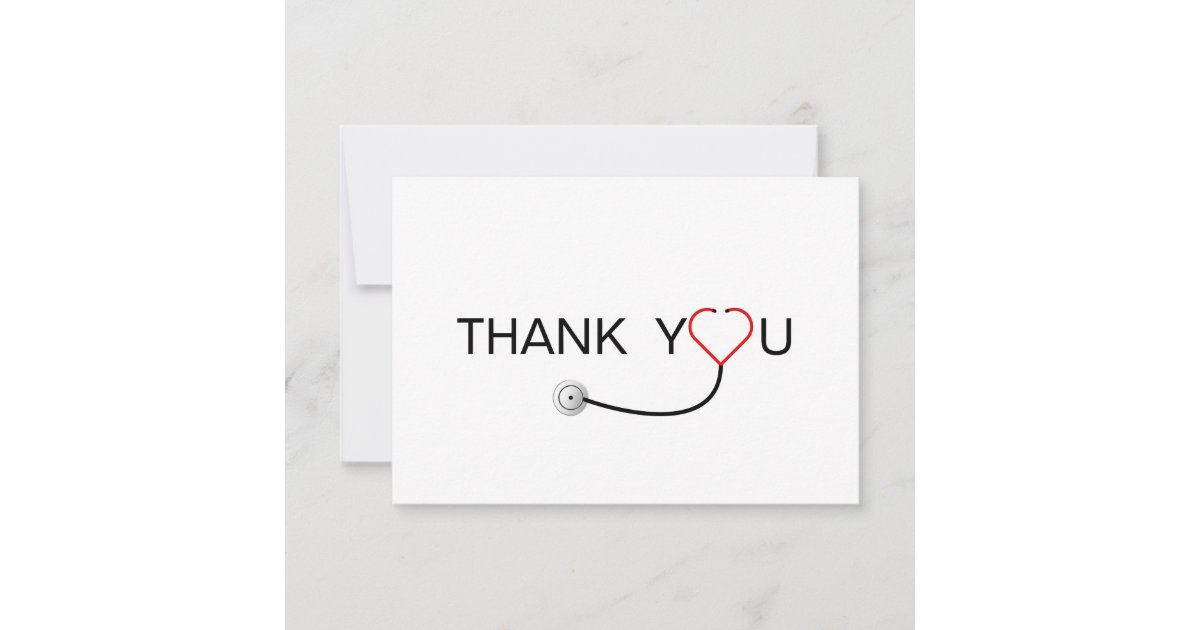 Heart Stethoscope Doctor Thank You | Zazzle