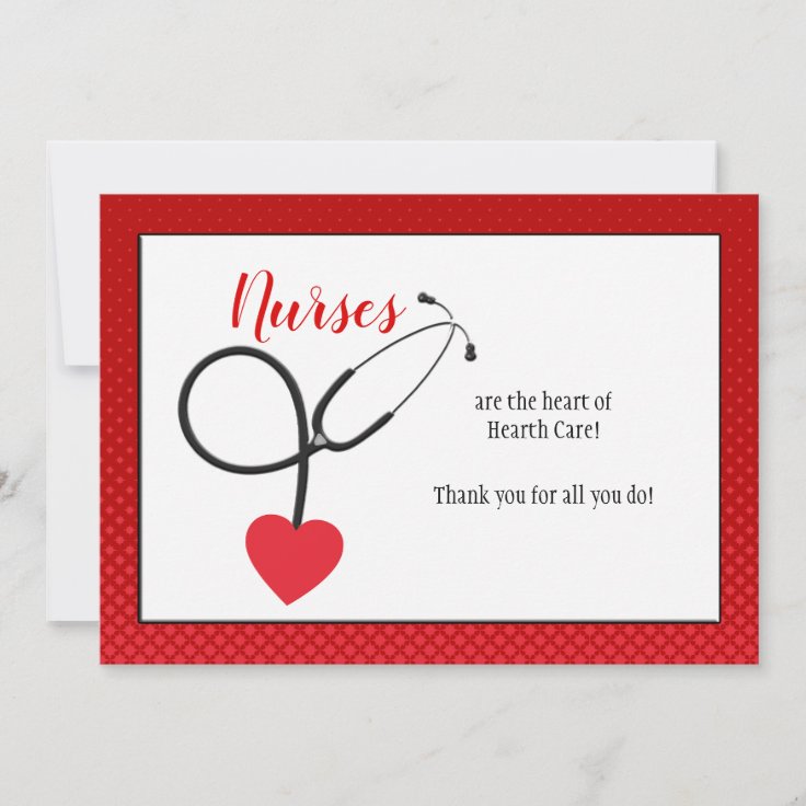Heart Stethoscope Thank You Card | Zazzle