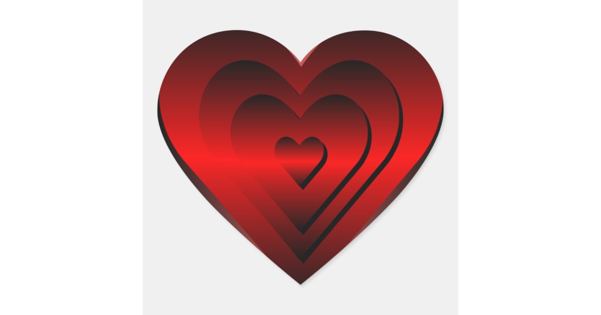 Heart Stickers - Red | Zazzle