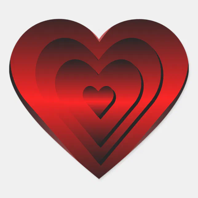 Heart Stickers - Red | Zazzle