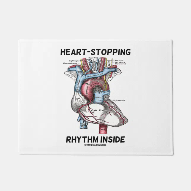 Heart-Stopping Rhythm Inside Anatomical Heart Doormat | Zazzle