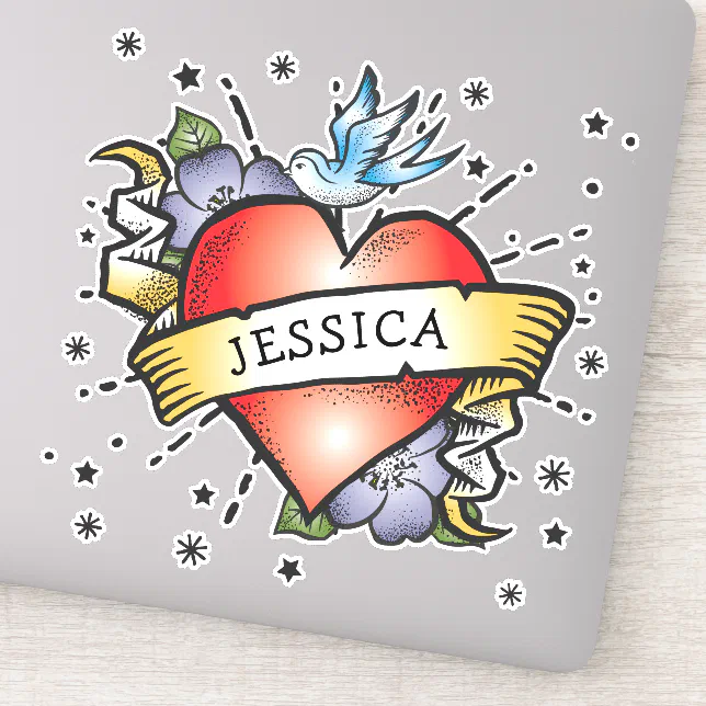 Heart Tattoo Sticker | Zazzle