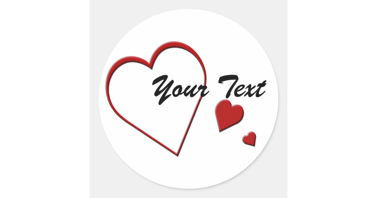 Heart Template Sticker | Zazzle